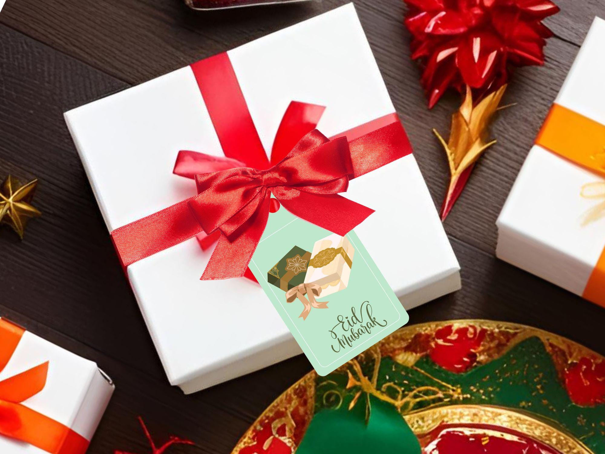 Eid Gift Tags Printable | Eid Mubarak Favor Tags | Muslim Gift Wrapping ...