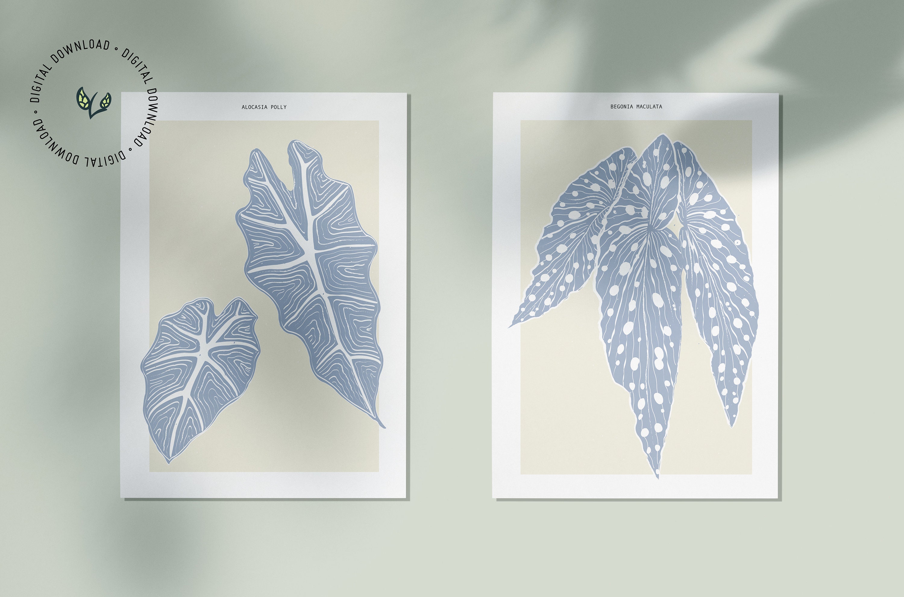 Begonia Wall Art Houseplant Printable Plant Digital Print - Etsy