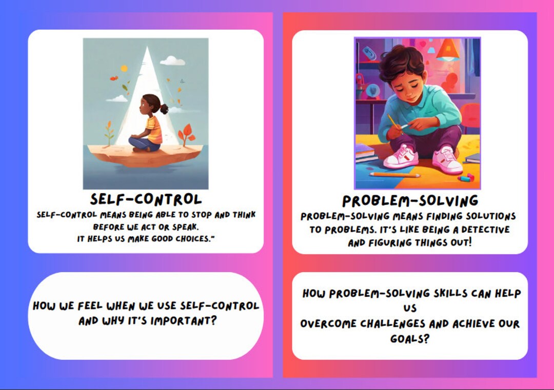Emotional Intelligence and Social Skills Flash Cards for Kids ...