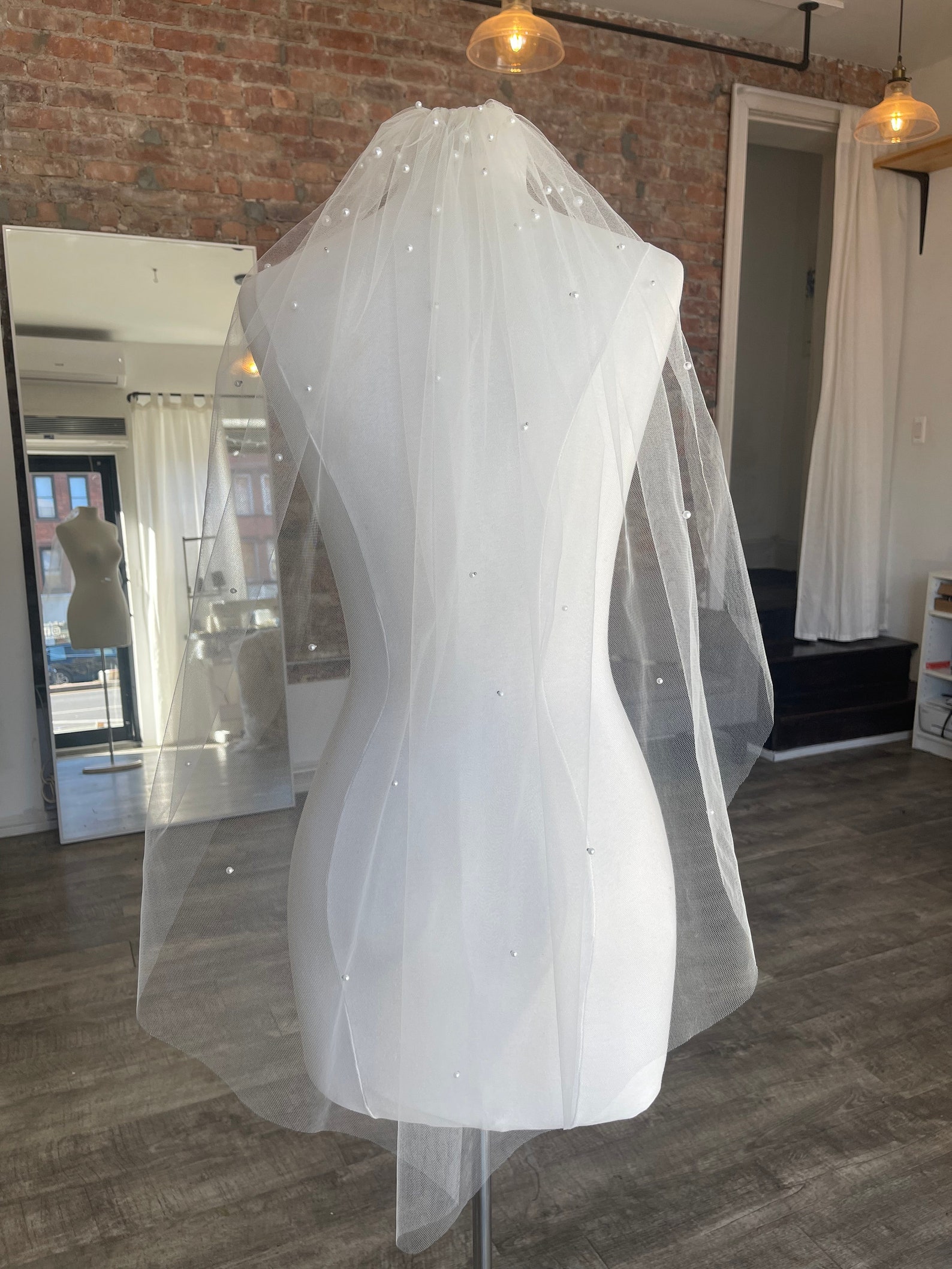 Pearl Veil, Bridal Veil, Finger Tip Veil, Cathedral Veil, Bachelor Party Veil, Wedding Veil ...