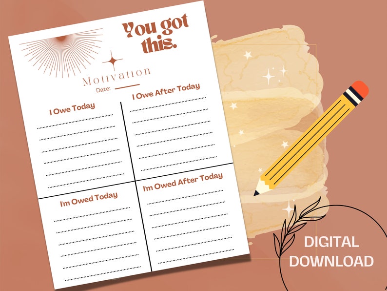 Daily Work to Do List Printable PDF | Motivation | Organize Tasks ...