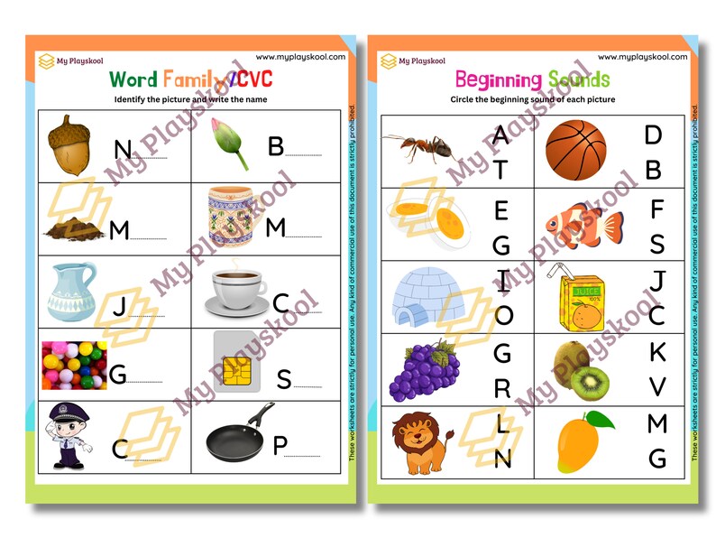 Fun Educational Phonics Learning Kit With CVC, Vowel Sounds, Digraphs ...