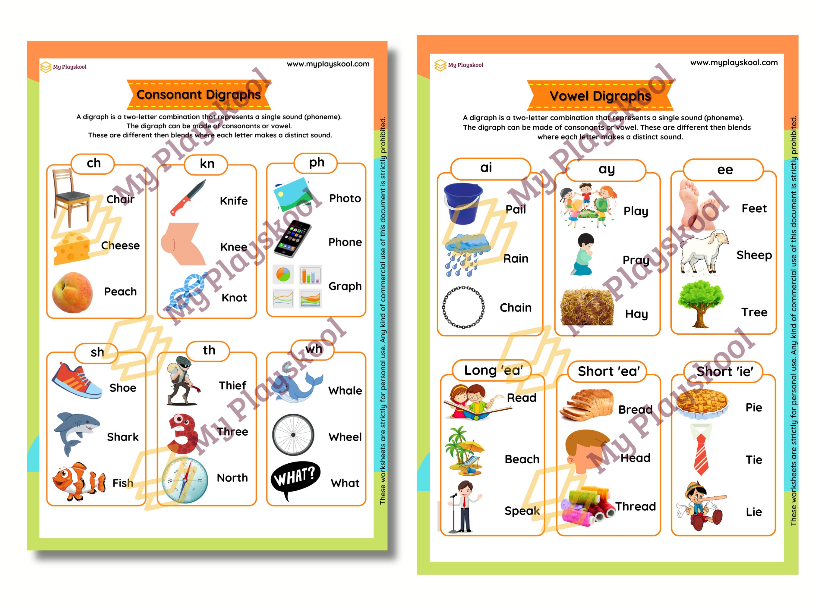 Fun Educational Phonics Learning Kit With CVC, Vowel Sounds, Digraphs ...