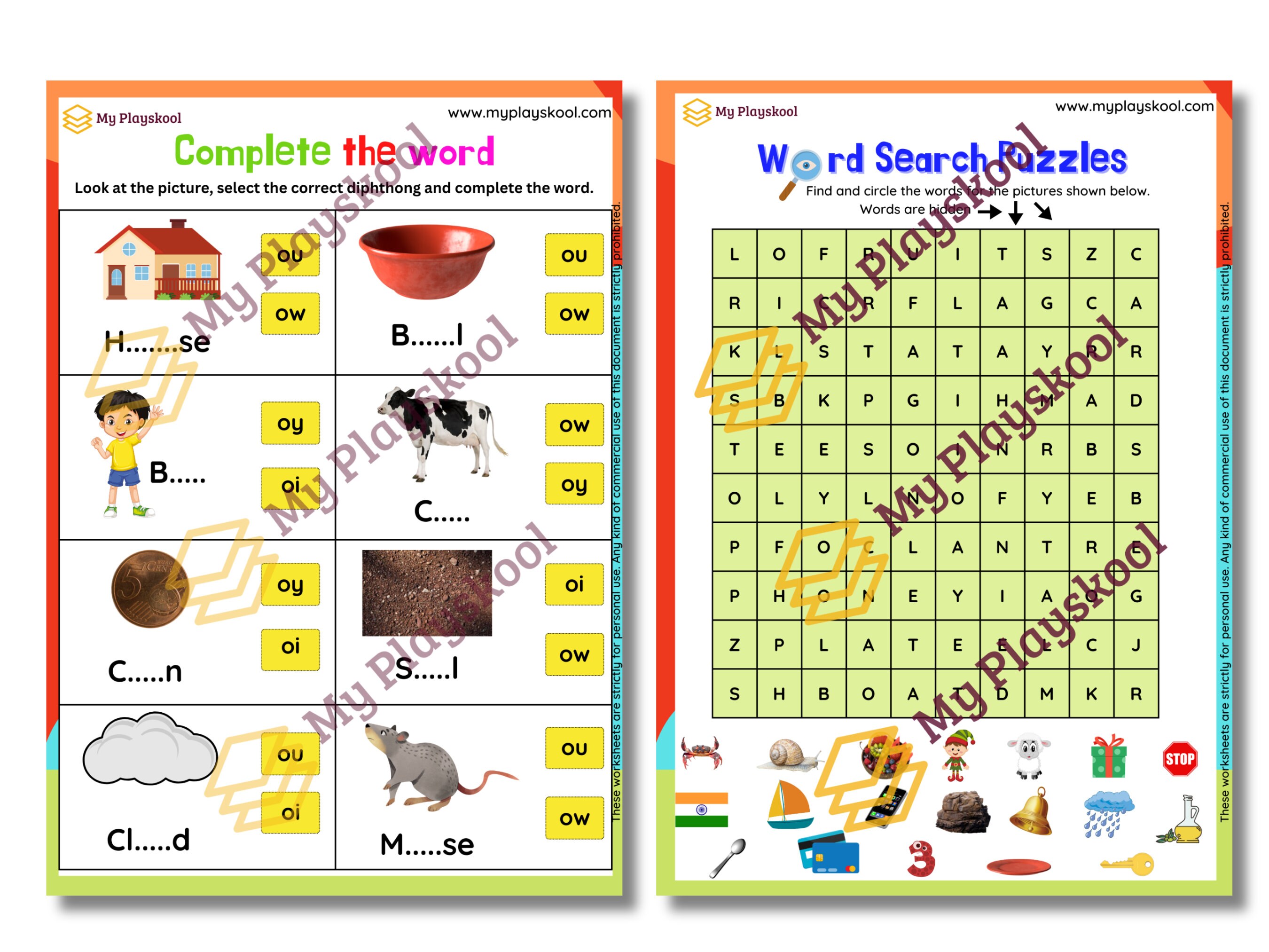 Fun Educational Phonics Learning Kit With CVC, Vowel Sounds, Digraphs ...