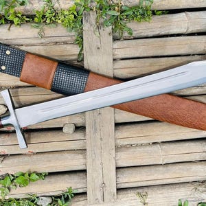 24-inch Blade Custom Machete Sword Hand-forged Carbon Steel ...