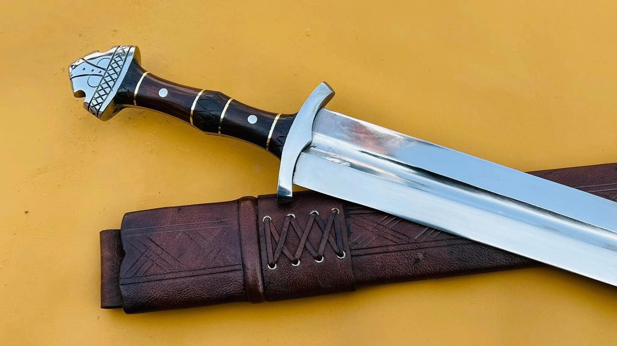 26-inch Viking-style Sword Hand-forged Balanced Blade Ready for Display ...