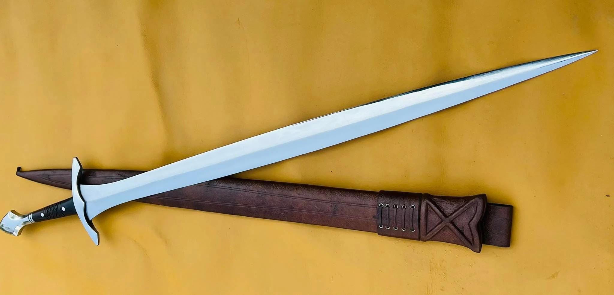 30 Custom Carbon Steel Blade Full Tang Handmade Sword With Rosewood ...