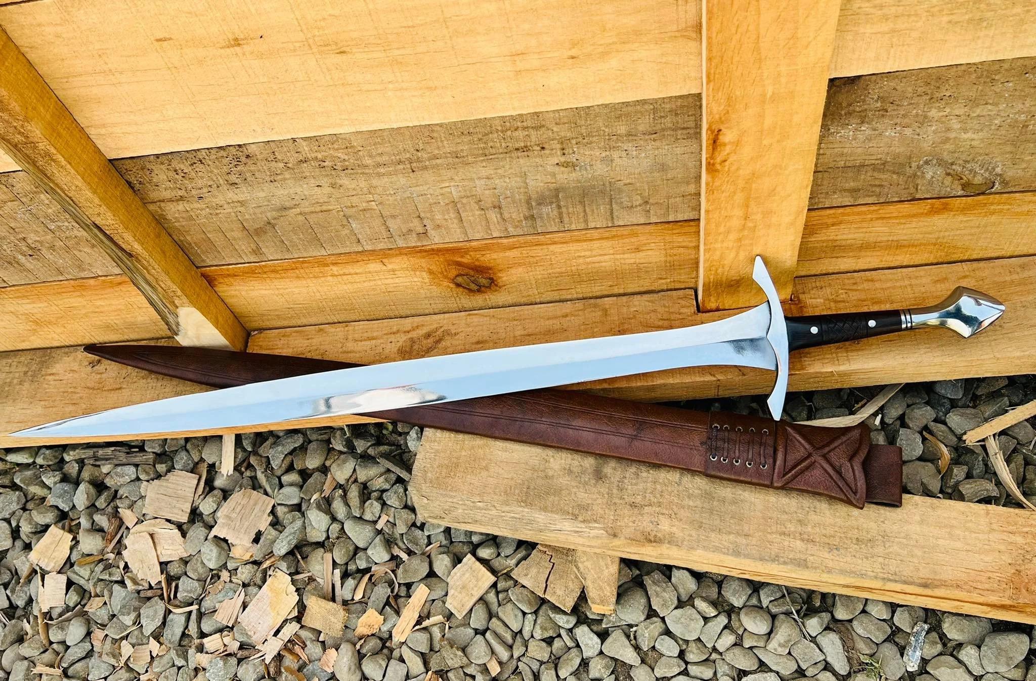 30 Custom Carbon Steel Blade Full Tang Handmade Sword With Rosewood ...