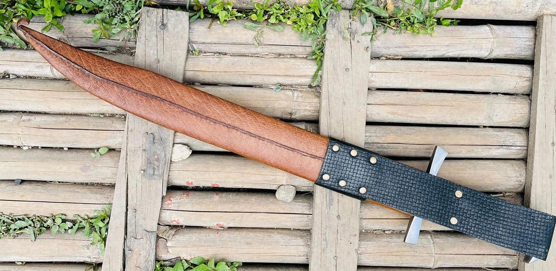 24-inch Blade Custom Machete Sword Hand-forged Carbon Steel ...