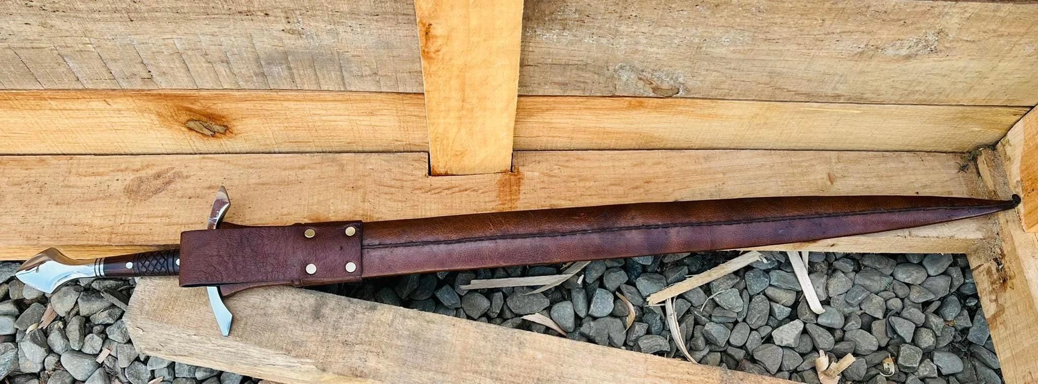 30 Custom Carbon Steel Blade Full Tang Handmade Sword With Rosewood ...