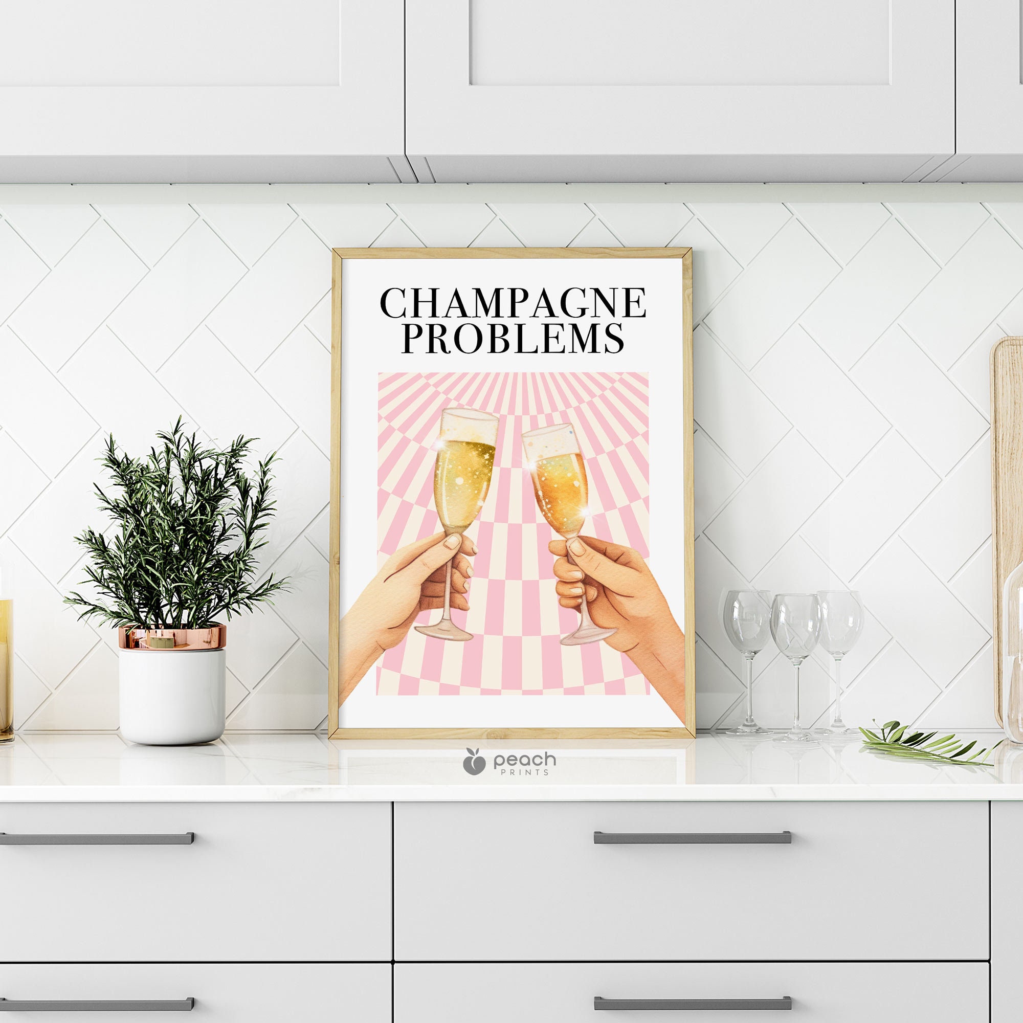 Champagne Problems Wall Art, Printable Art, Cheers Champagne Print ...
