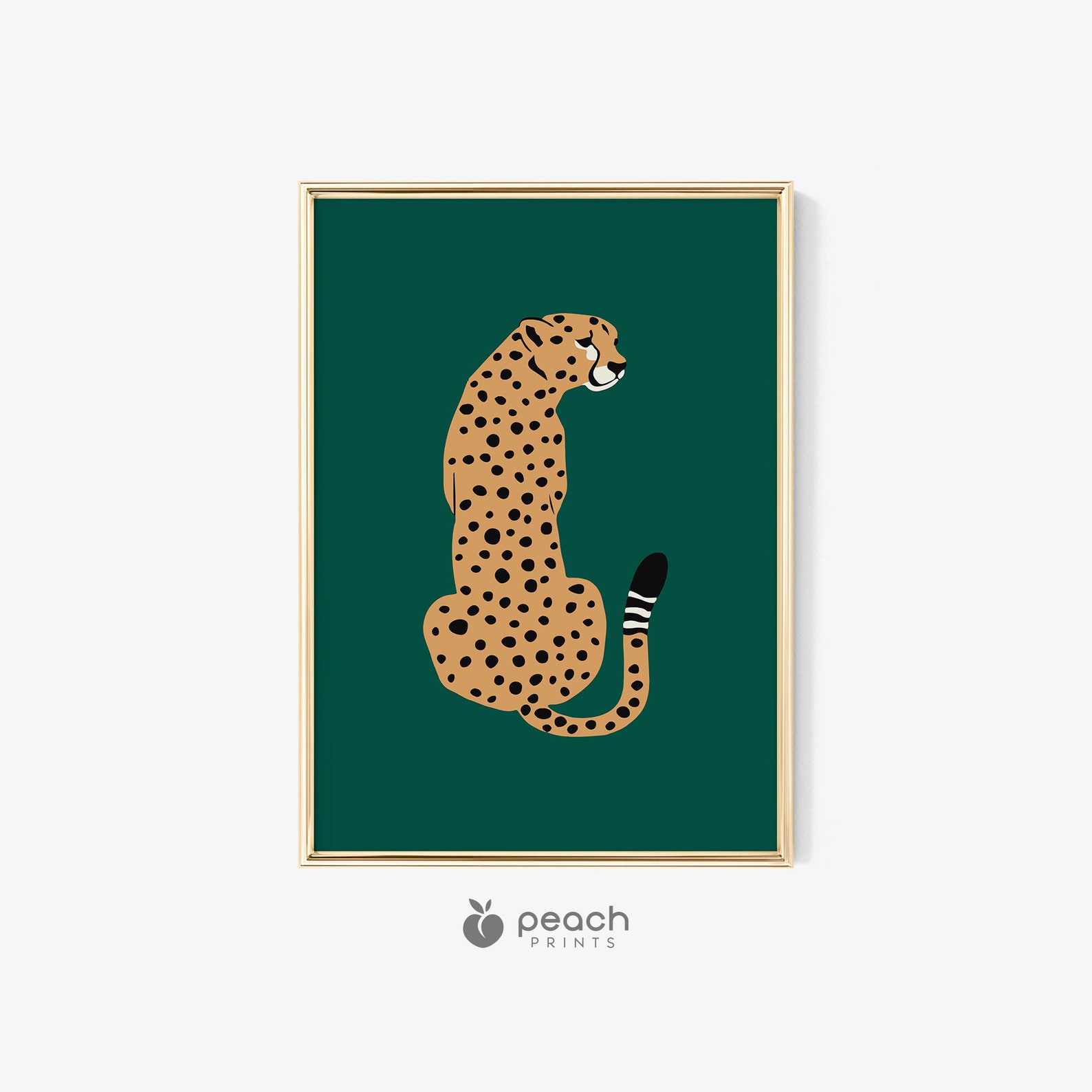 Cheetah Green Print, Printbale Art, Dorm Room Decor, Leopard Print ...
