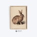 Spring Brown Rabbit Print, Printable, Easter Art Prints, Nursery Wall ...