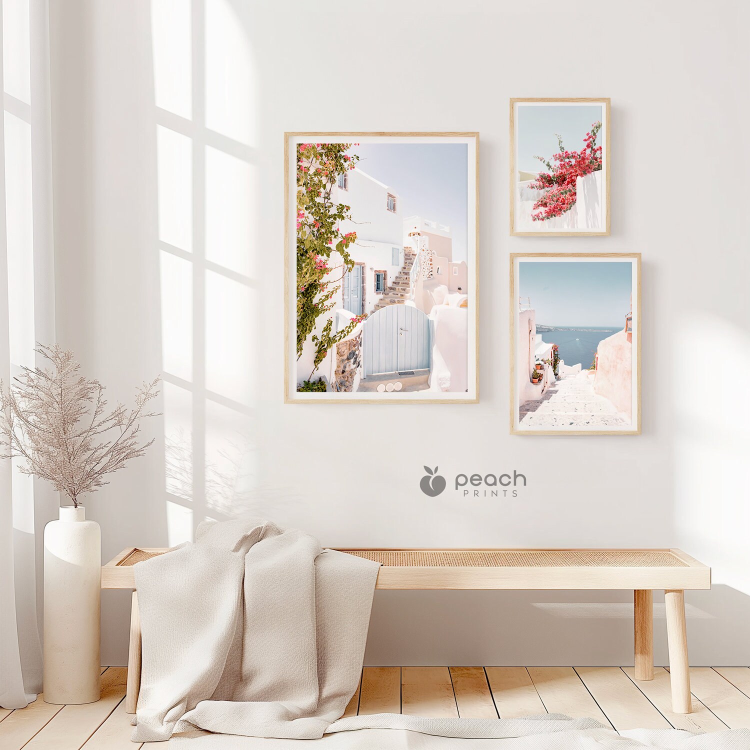 Greece Prints Set of 3, Santorini Print, Modern Minimalist Poster ...