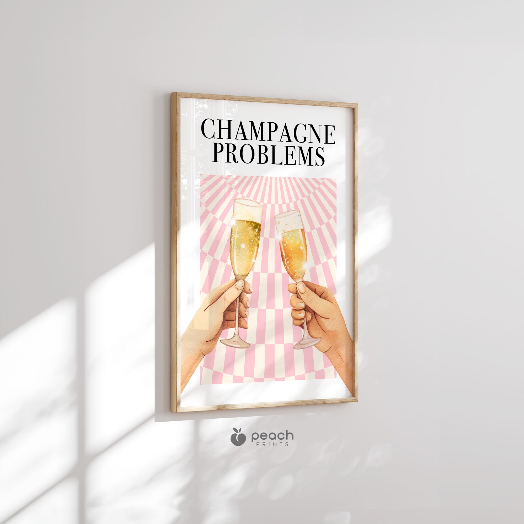 Champagne Problems Wall Art, Printable Art, Cheers Champagne Print ...