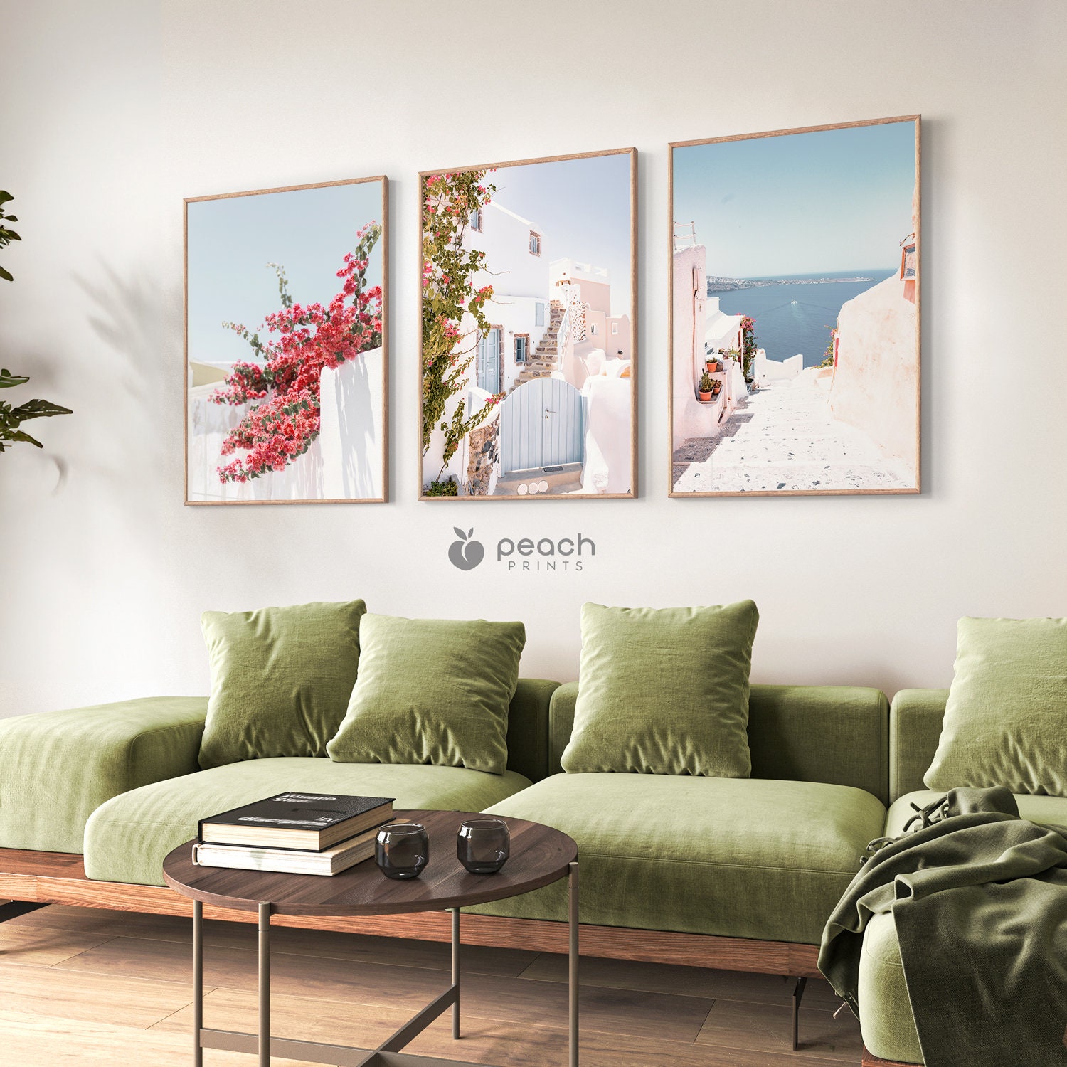 Greece Prints Set of 3, Santorini Print, Modern Minimalist Poster ...