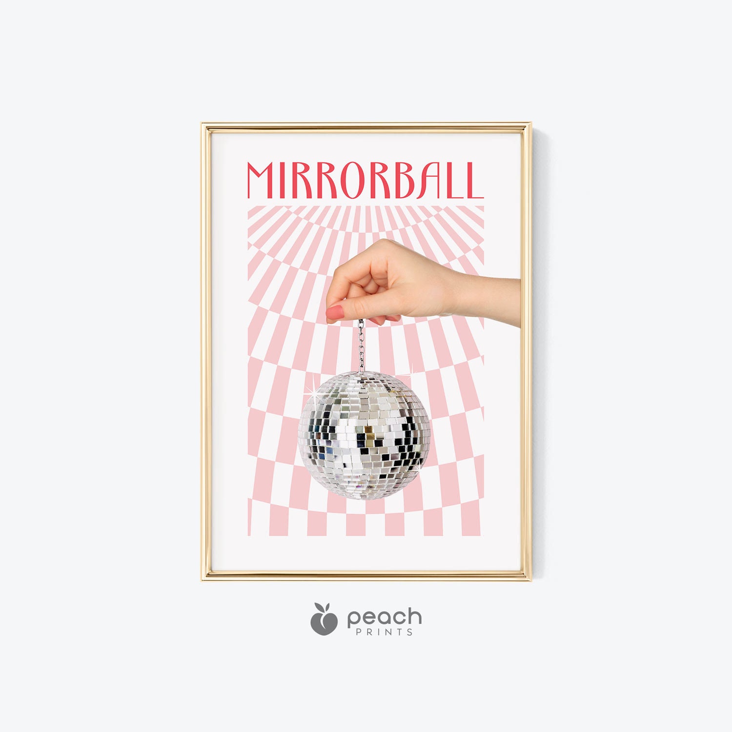 Mirrorball Print, Disco Ball Print, Girly Wall Art, Retro Dorm Room ...