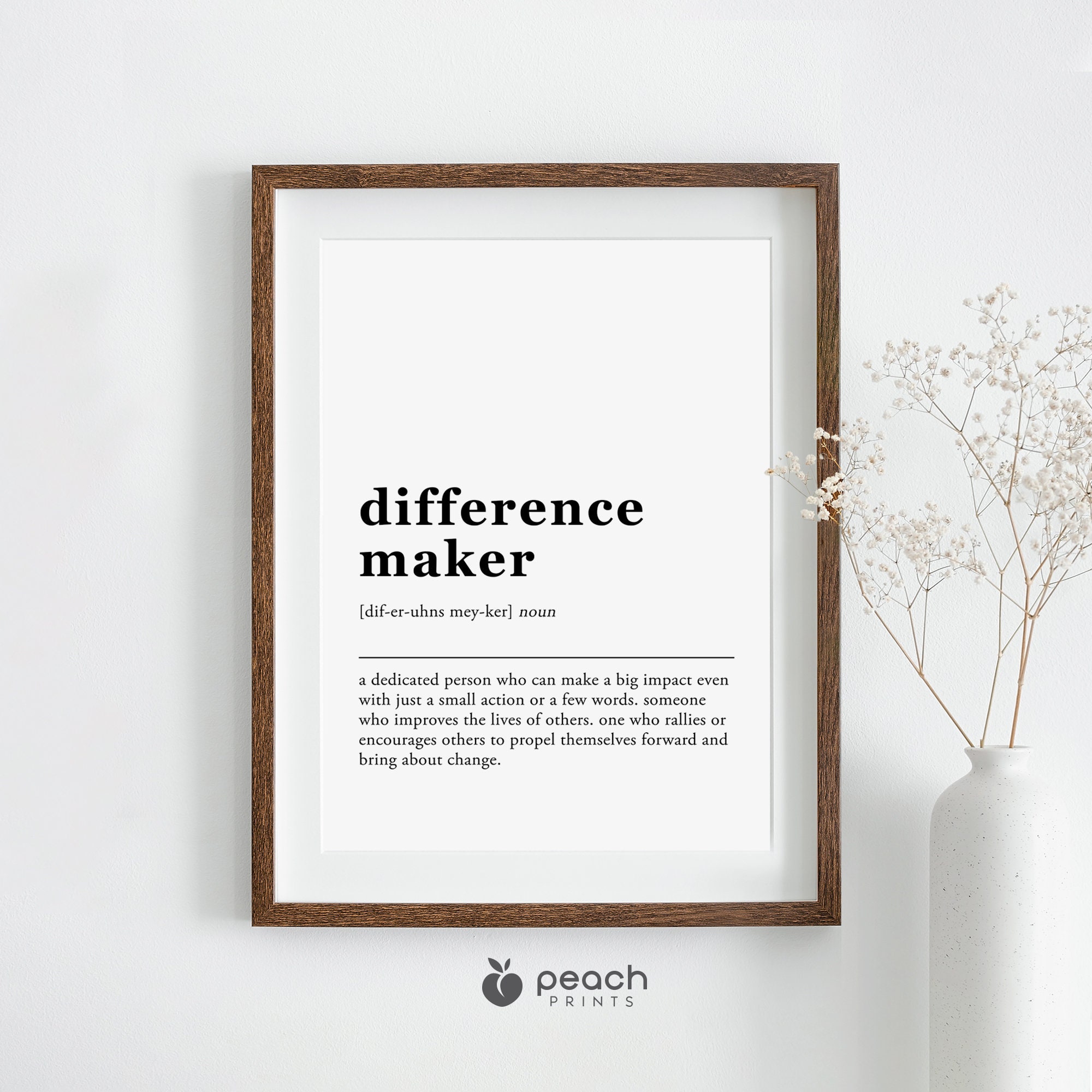 Difference Maker Definition, Printable Art, Teacher Appreciation Gifts ...