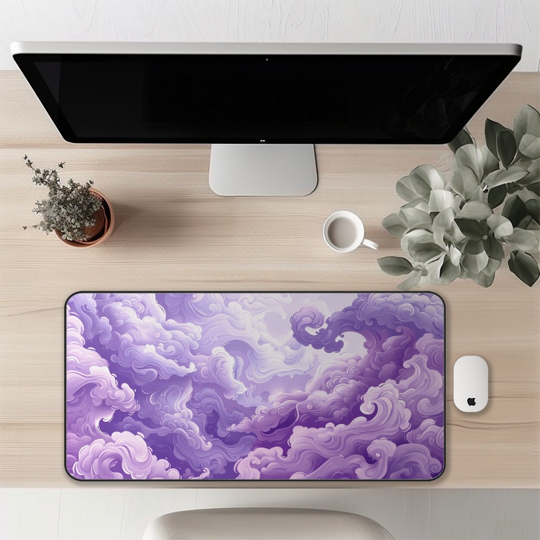 Purple Desk Mat, Purple Mouse Pad, Teenage Girl Gifts, Gaming Mouse Pad ...