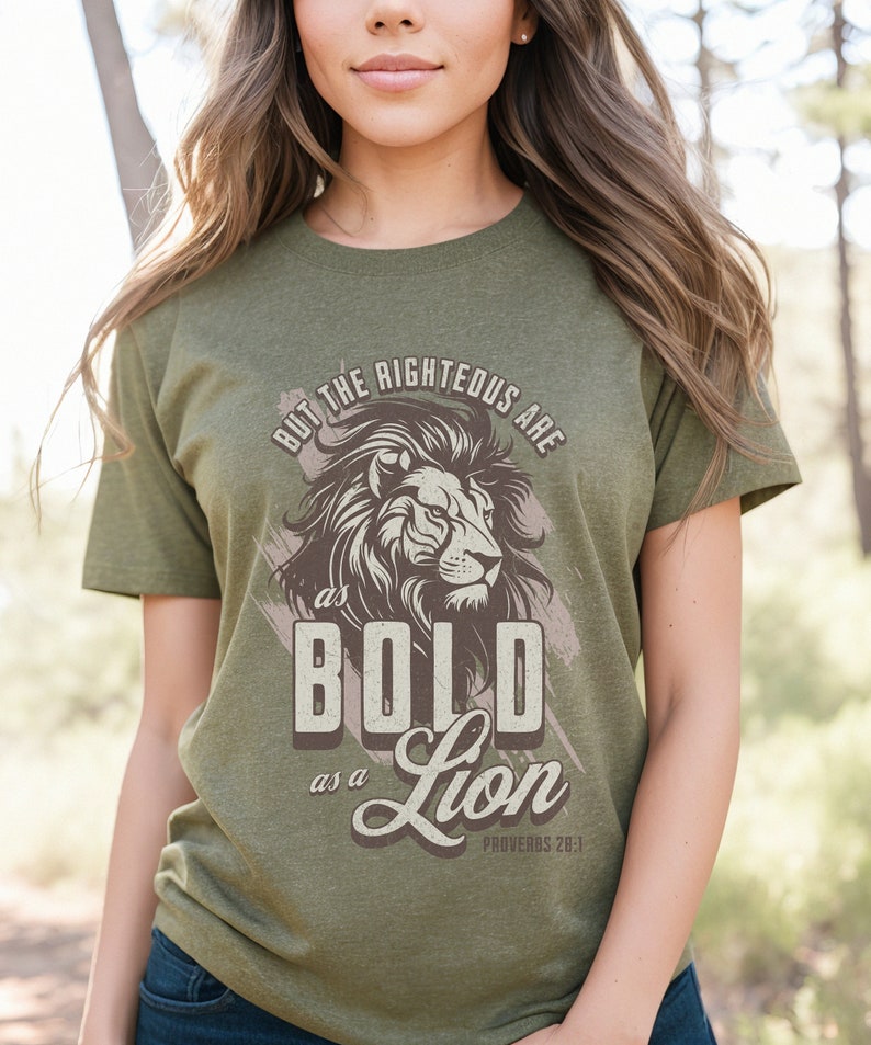 Christian Merch Jesus Crewneck Bold as a Lion Shirt Featuring - Etsy