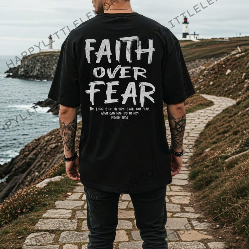 Faith Over Fear Comfort Colors Shirt, Christian Bible Verse Shirt, Teen ...