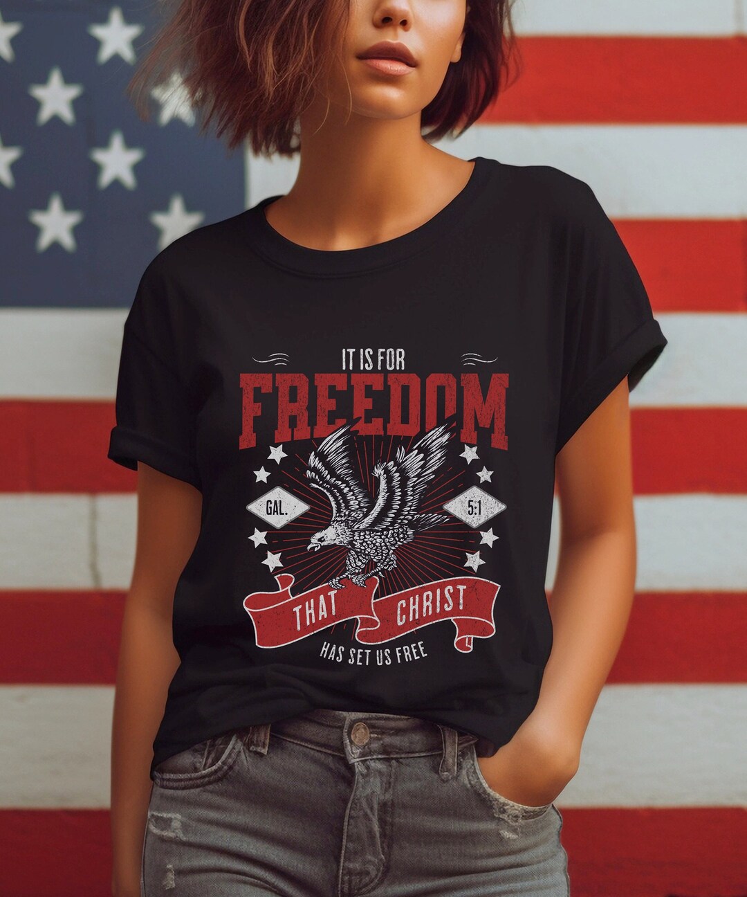 Christian Merch Jesus Clothes Bible Verse Shirt July 4th Christian ...