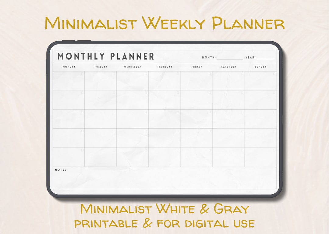 Customizable Monthly Planner, Printable Template, Stay Organized ...
