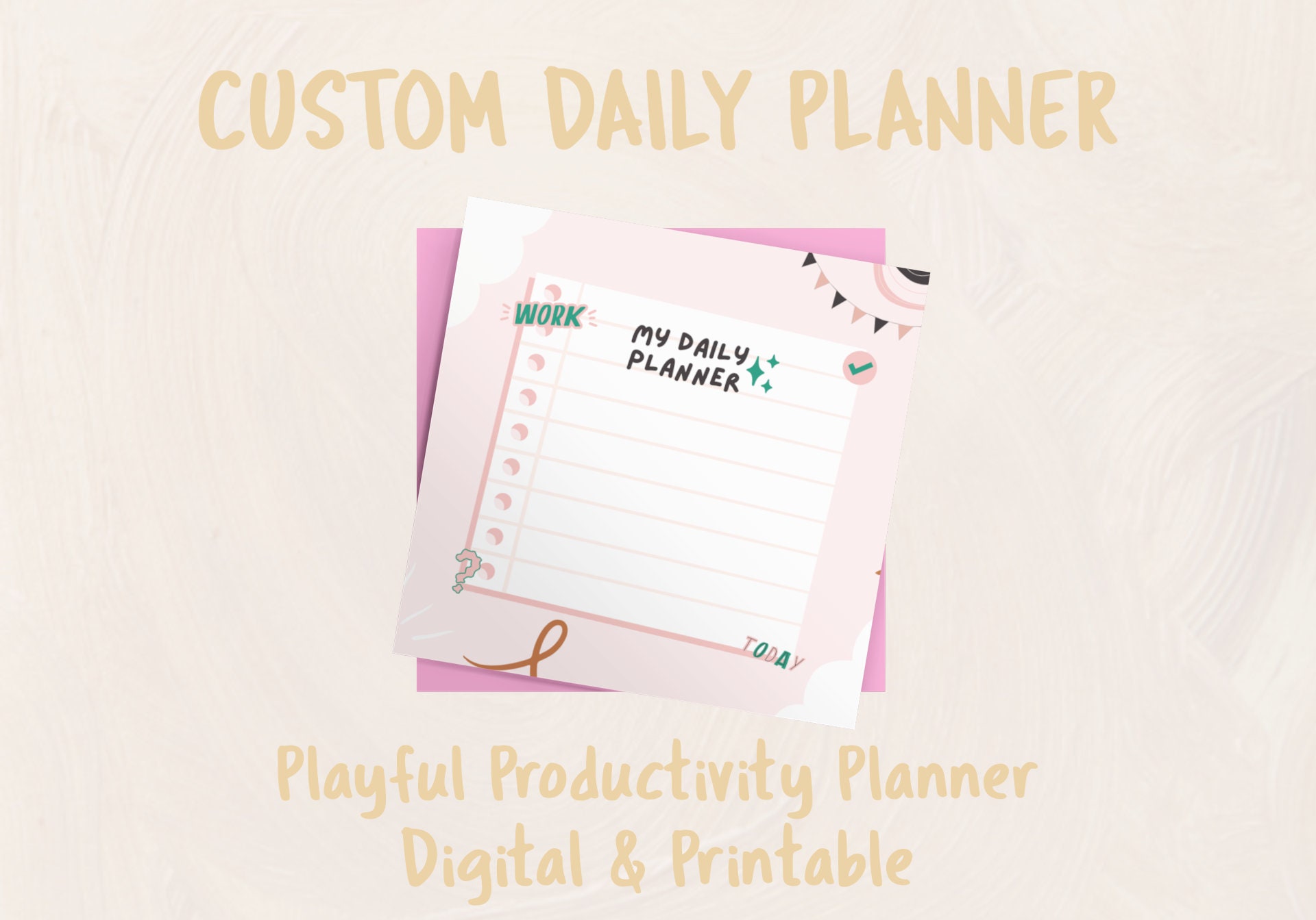 Daily Planner Printable Instant Download Daily Organized - Etsy