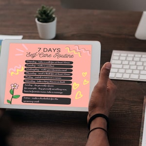 Self Care Routine, Template for Self Care, 7-day-routine, Printable ...