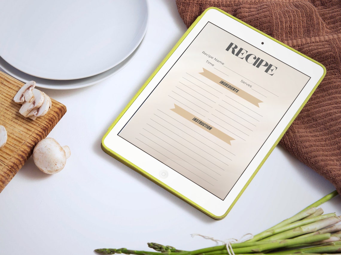 Printable Recipe, Custom Recipe Card Template, Instant Download, Save ...