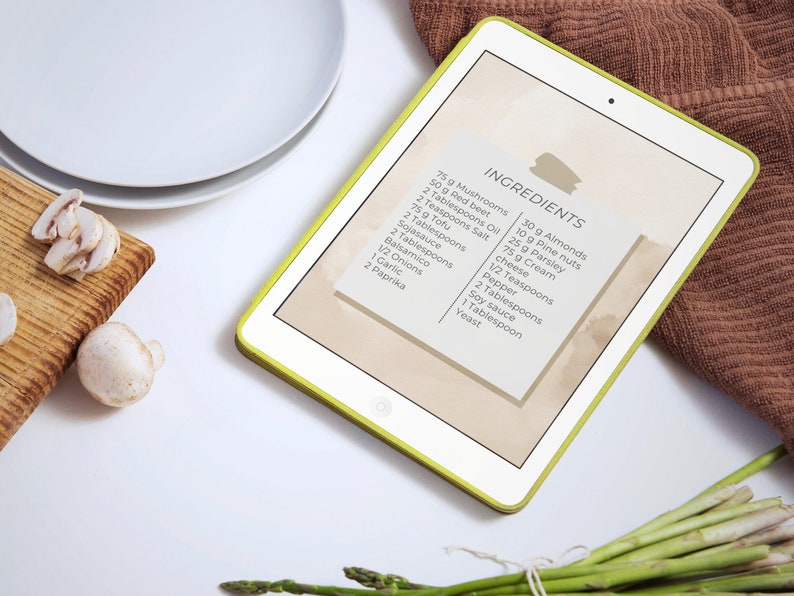 Custom Ingredients Card, Template for Securing and Sharing Ingredients ...