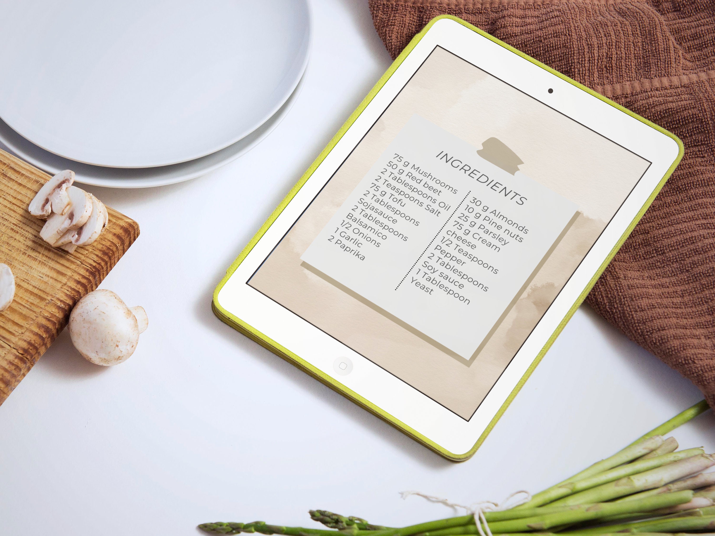 Custom Ingredients Card, Template for Securing and Sharing Ingredients ...