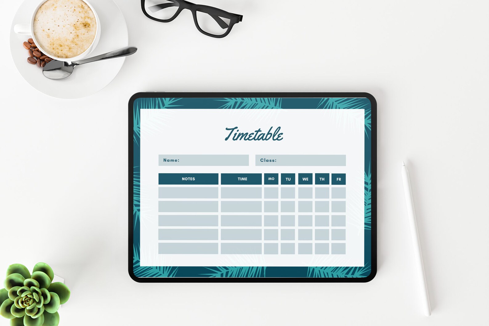 Customizable Digital Timetable Printable Instant Download - Etsy