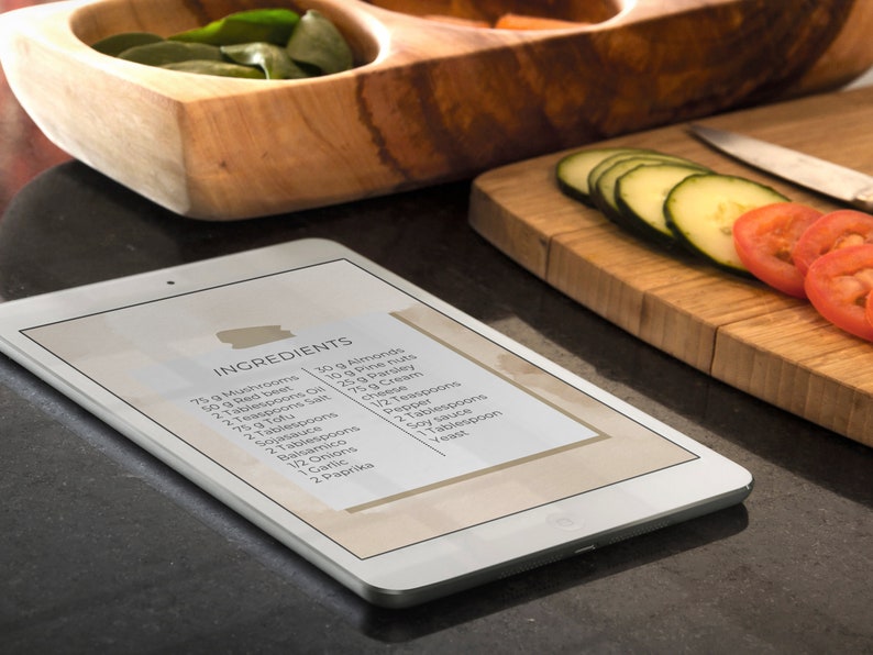 Custom Ingredients Card, Template for Securing and Sharing Ingredients ...