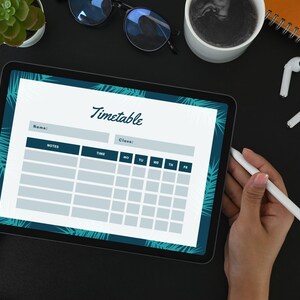 Customizable Digital Timetable Printable Instant Download - Etsy