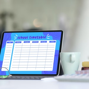 Digital & Printable Timetable, Custom School Schedule, Instant Download ...