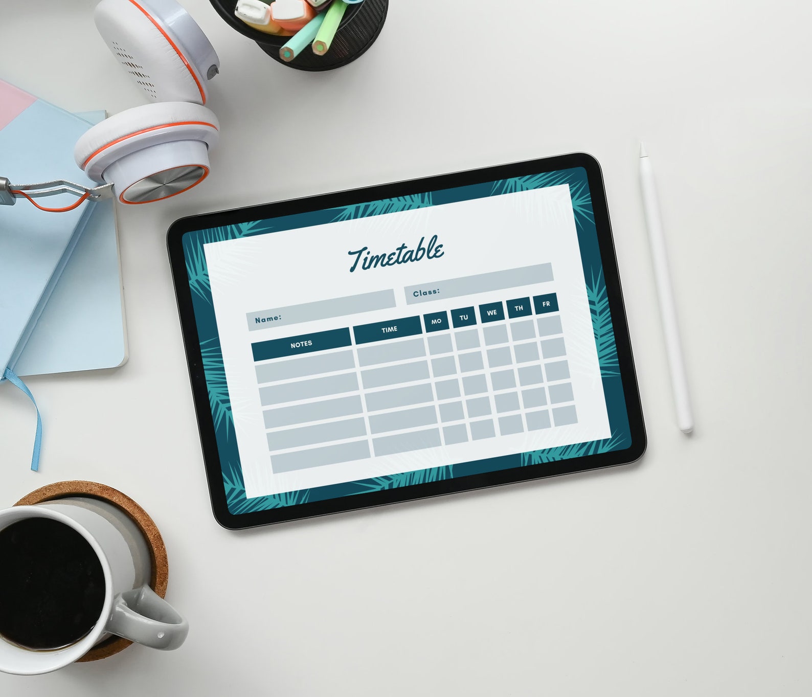 Customizable Digital Timetable Printable Instant Download - Etsy