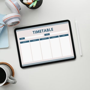 Digital Timetable, Printable, Instant Download, Stay Organized and ...