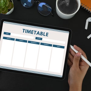Digital Timetable, Printable, Instant Download, Stay Organized and ...