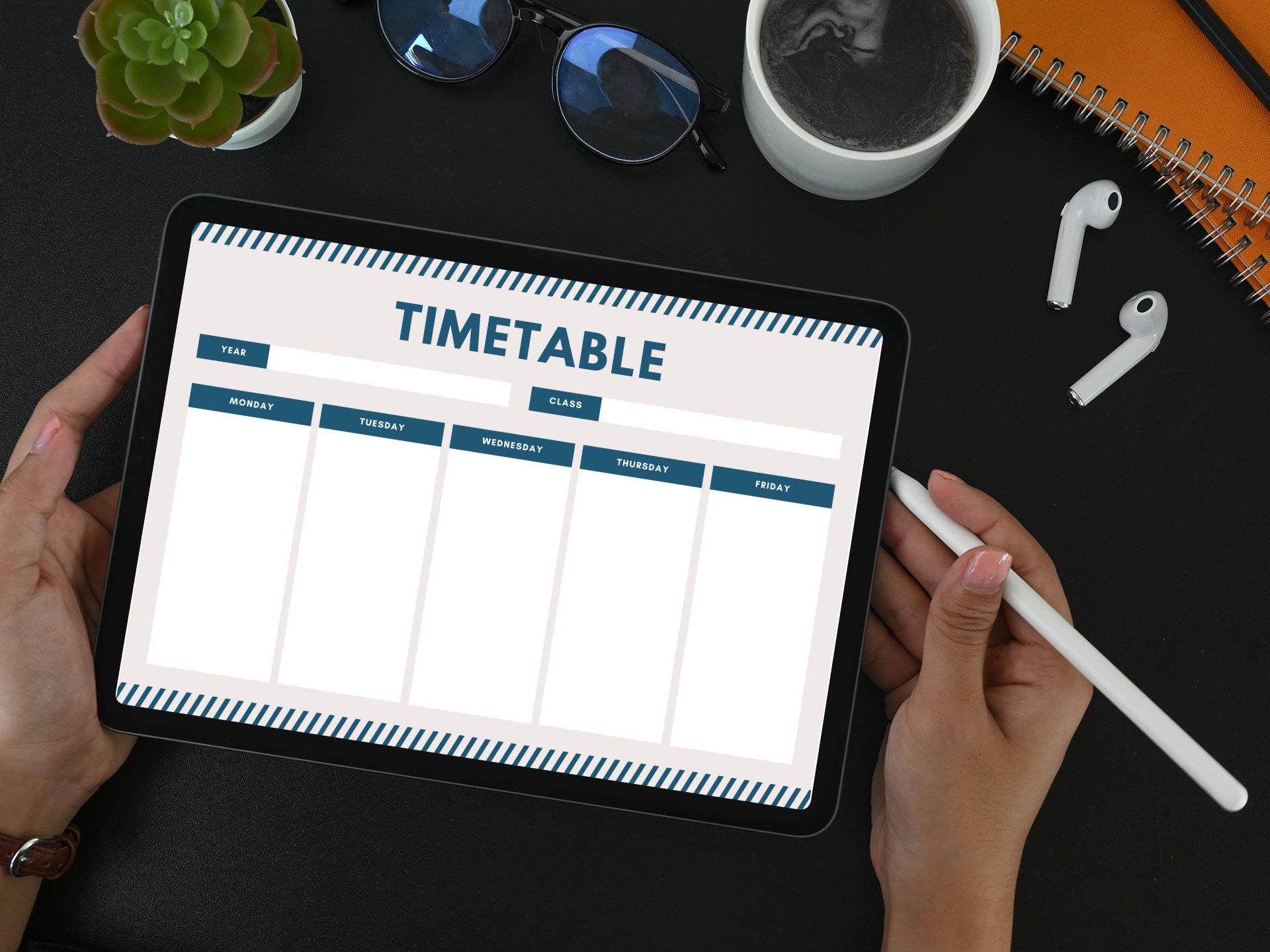 Digital Timetable, Printable, Instant Download, Stay Organized and ...