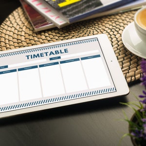 Digital Timetable, Printable, Instant Download, Stay Organized and ...