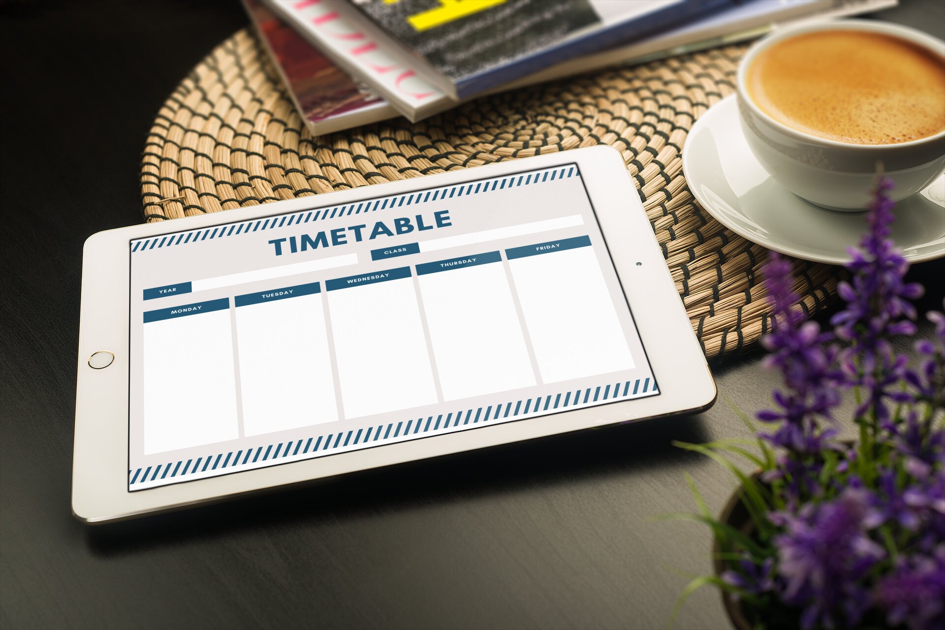 Digital Timetable, Printable, Instant Download, Stay Organized and ...