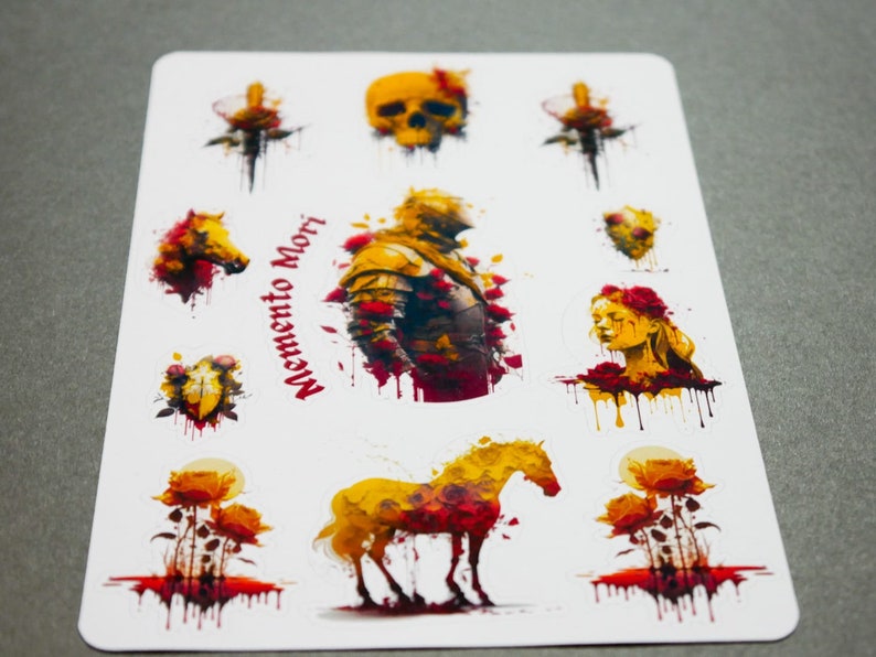 Sticker Sheet - Memento Mori | Medieval | Bullet Journal Stickers ...