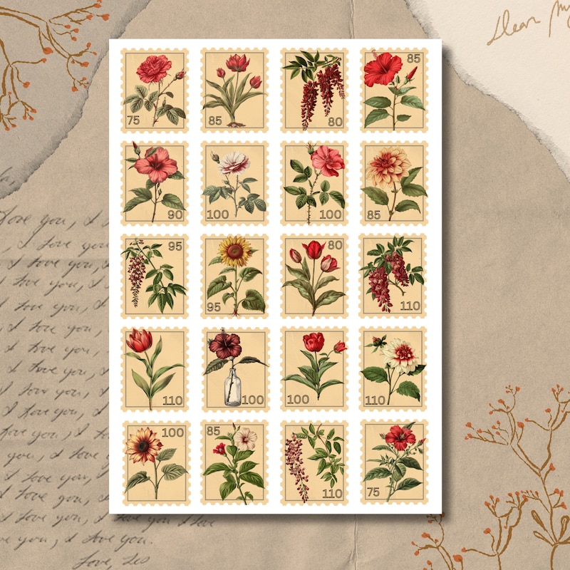 Botanical Stamp - Etsy