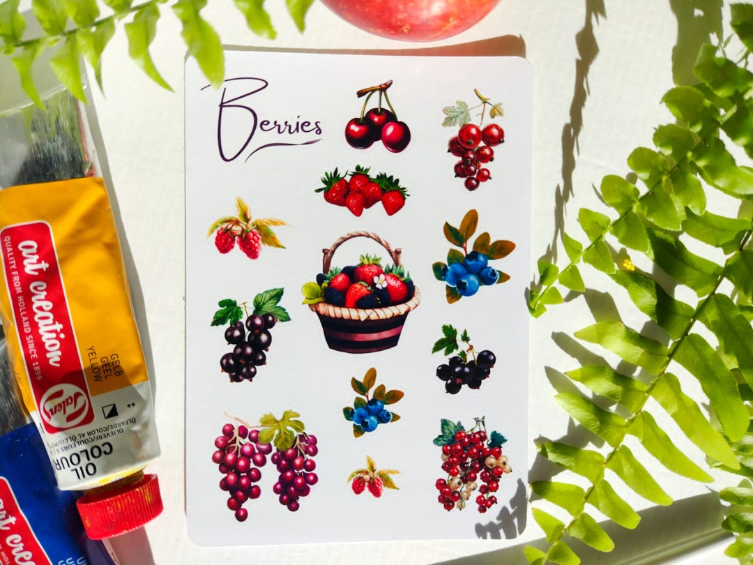 Sticker Sheet Berries Bullet Journal Stickers Scrapbook Stickers ...