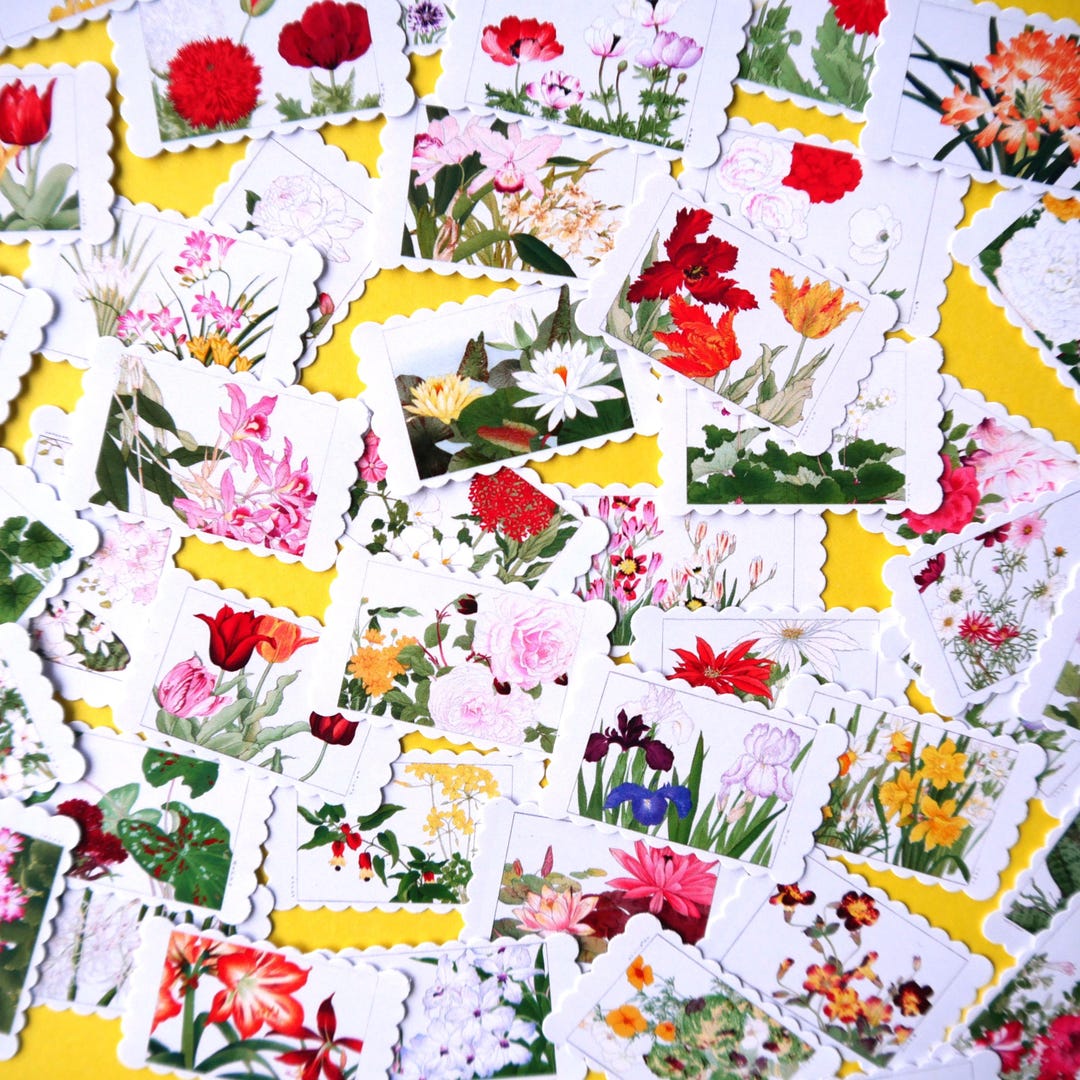 Sticker Pack - Floral Post | Post Stamps | Bullet Journal Stickers ...