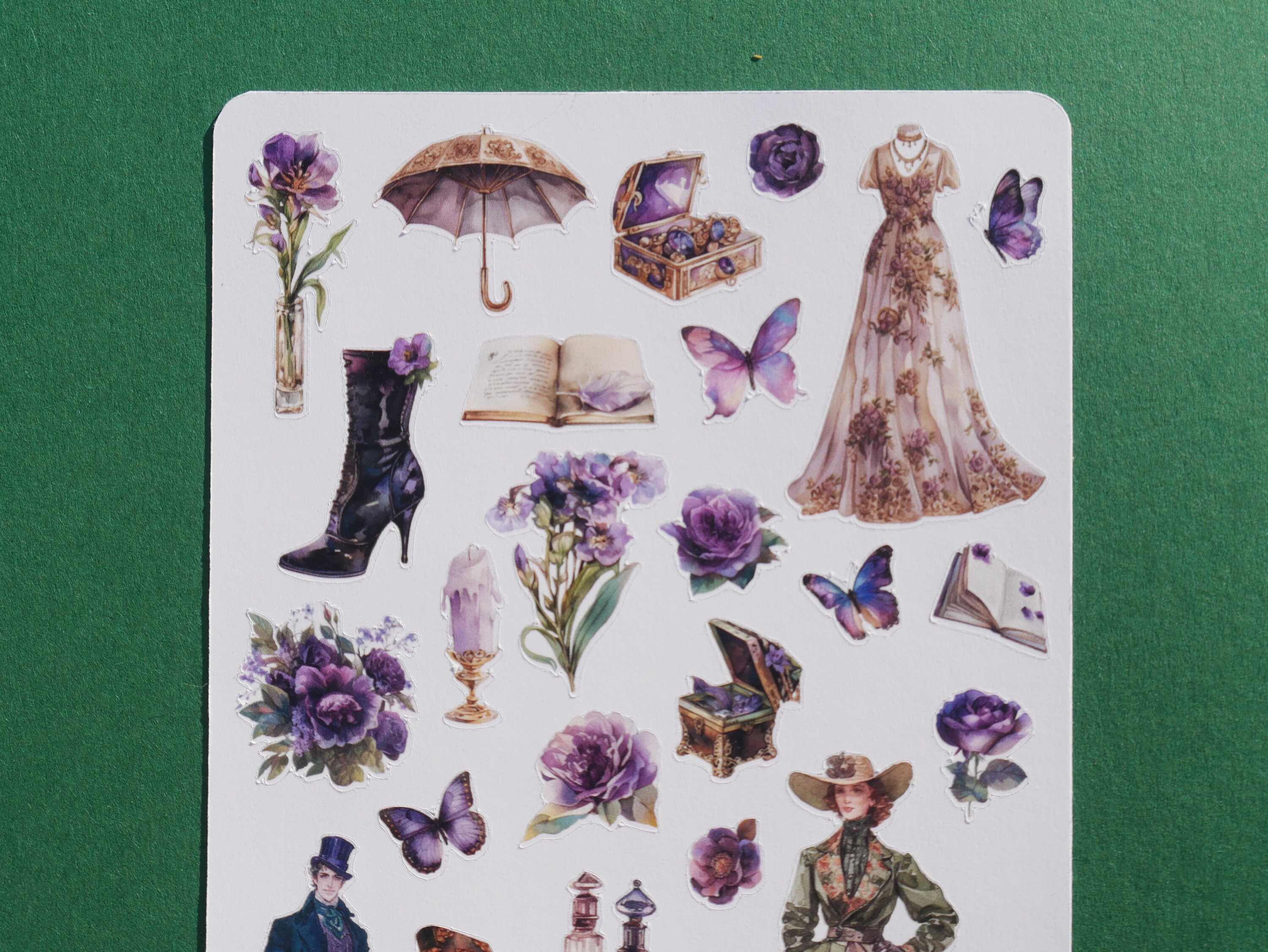 Sticker Pack - Victorian Society | Watercolor | Bullet Journal Stickers ...