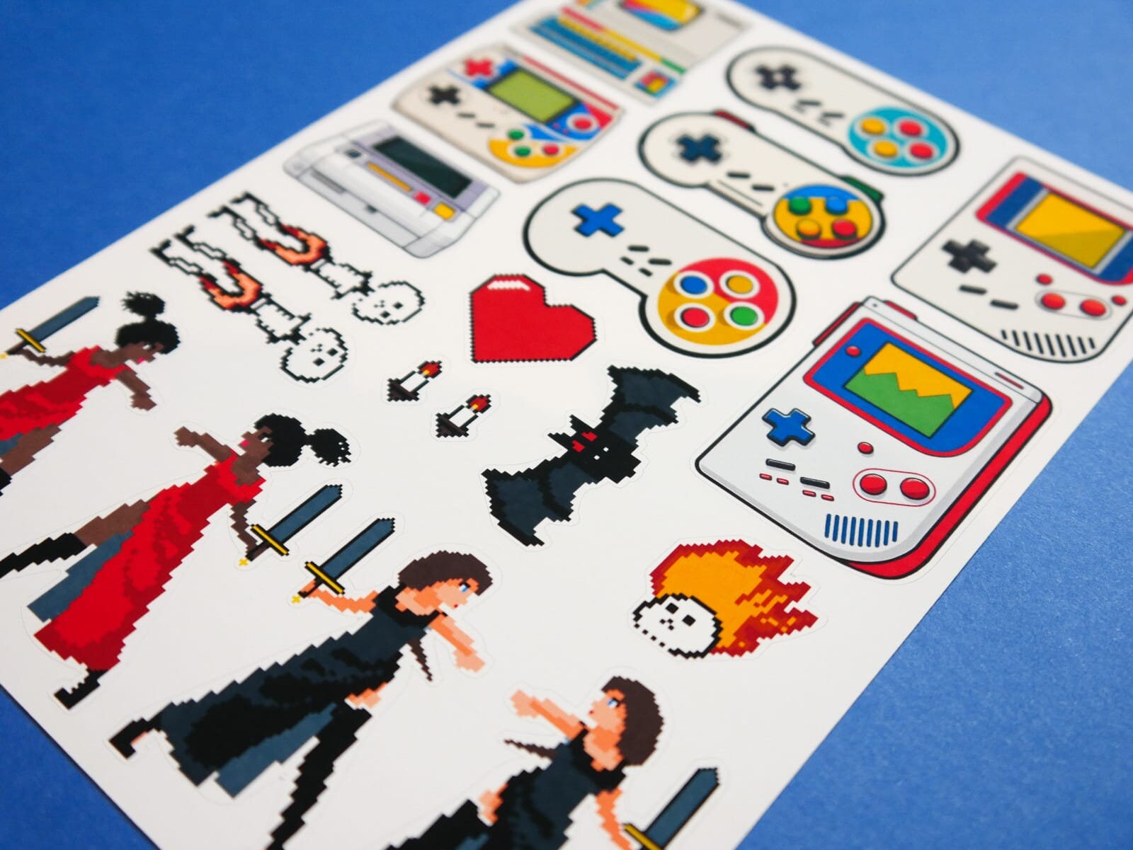 A5 Sticker Sheet Retro Gaming Pixel Art Bullet Journal Stickers ...