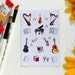 Sticker Sheet - Musical Instruments | Watercolor | Bullet Journal ...