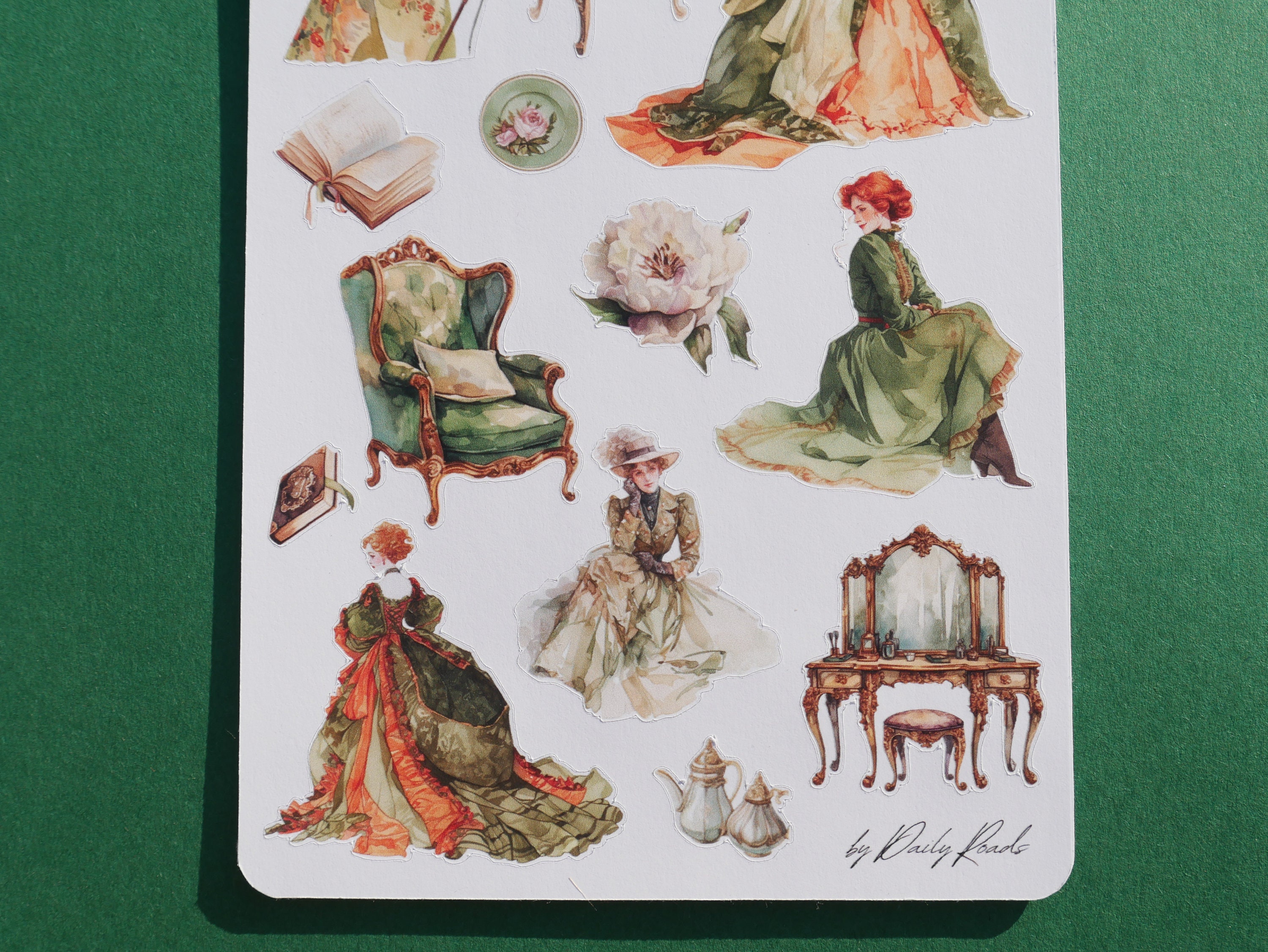 Sticker Pack - Victorian Society | Watercolor | Bullet Journal Stickers ...